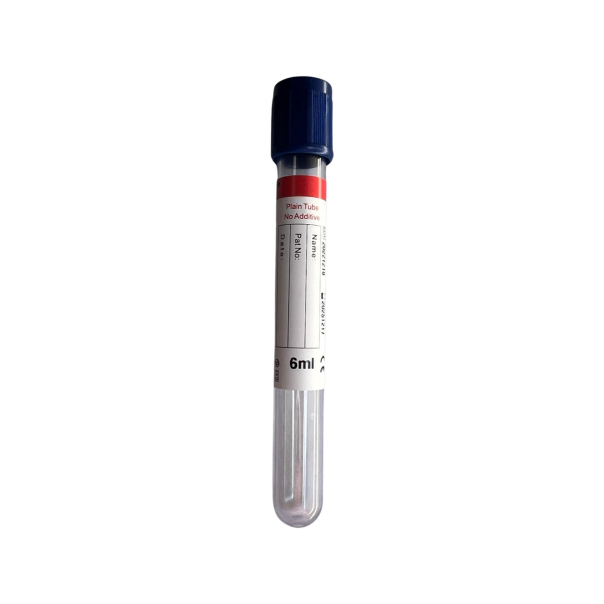Royal Blue Top No Additive Tube - 6ml PET | MediSupplies – medisuppliess