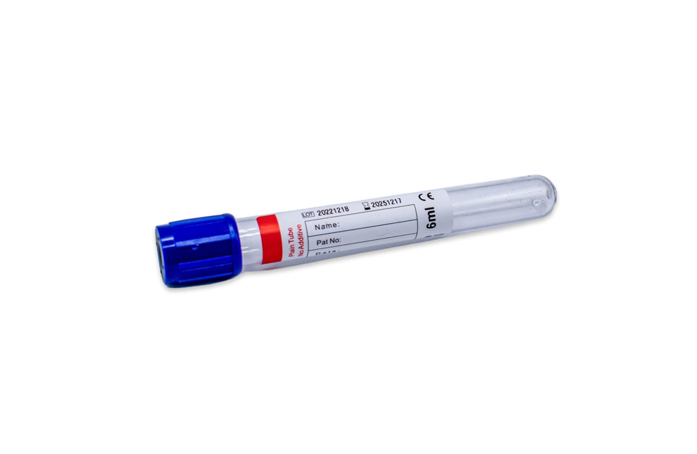 Royal Blue Top No Additive Tube - 6ml PET | MediSupplies – medisuppliess